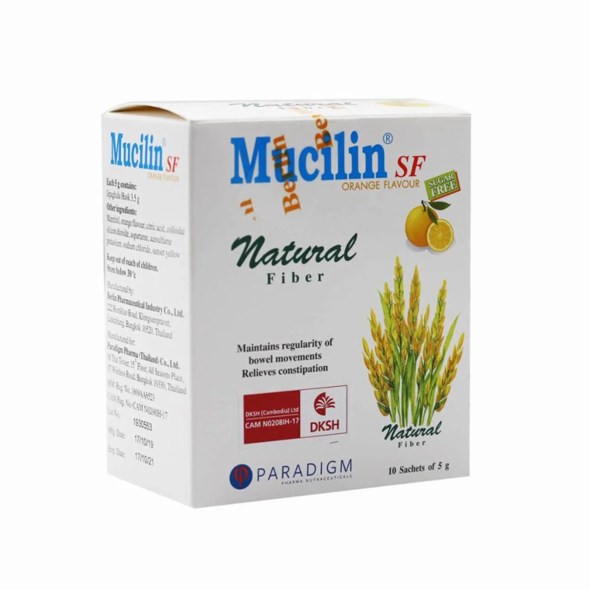 Mucilin SF Orange Flavour 5g x 10Sac/Box (6899) – TOVPET.COM