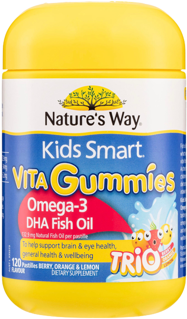 Nature's way Kid Smart Vita Gummies Omega-3 DHA Fish oil (120Cap/bottl ...