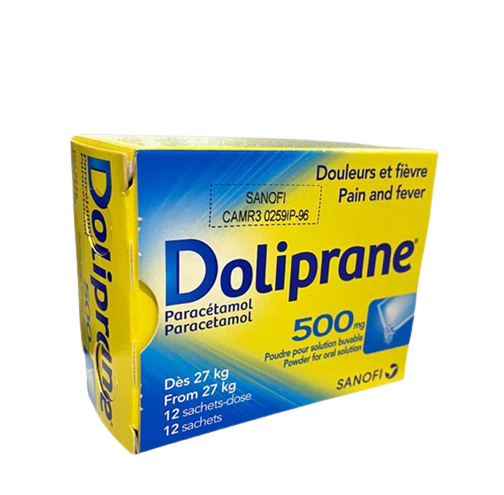 DOLIPRANE 500MG SACHETS (BOX/12) – TOVPET.COM