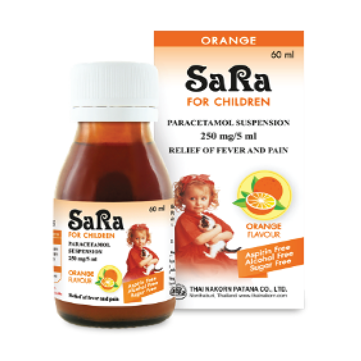 Sara For Children Syrup 250mg/5ml Orange 60ml – TOVPET.COM